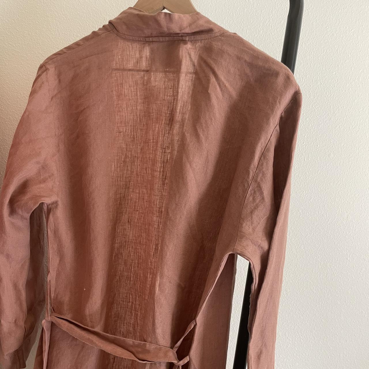 Linen parachute robe in the color clay. Womens size... - Depop