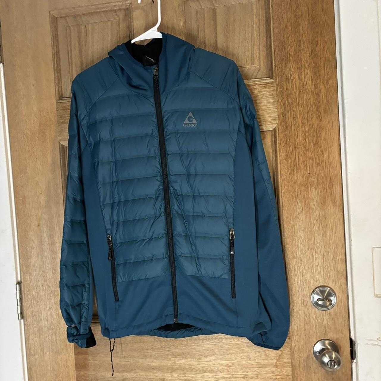 Gerry Puffer Jacket Men's Aqua Medium Fillpower 650... | Depop