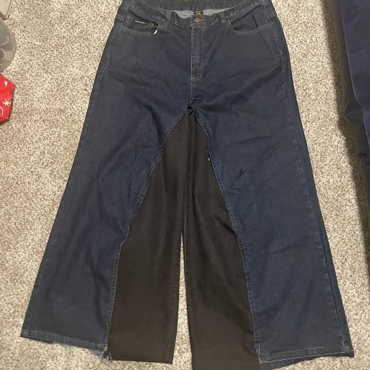 SUPER baggy home made pants. they have a 30” leg... - Depop