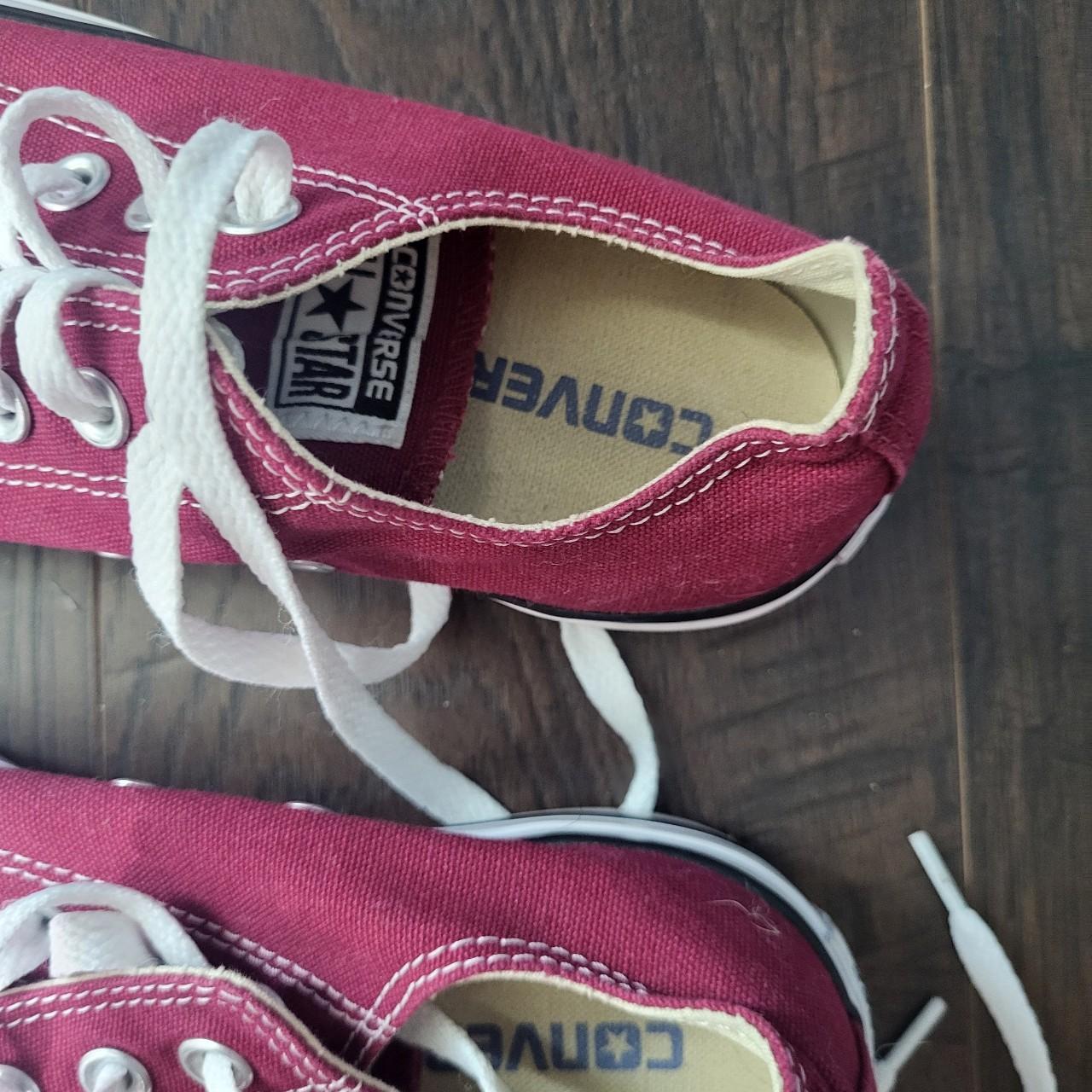 red converse shoes low rise size eight #converse... - Depop