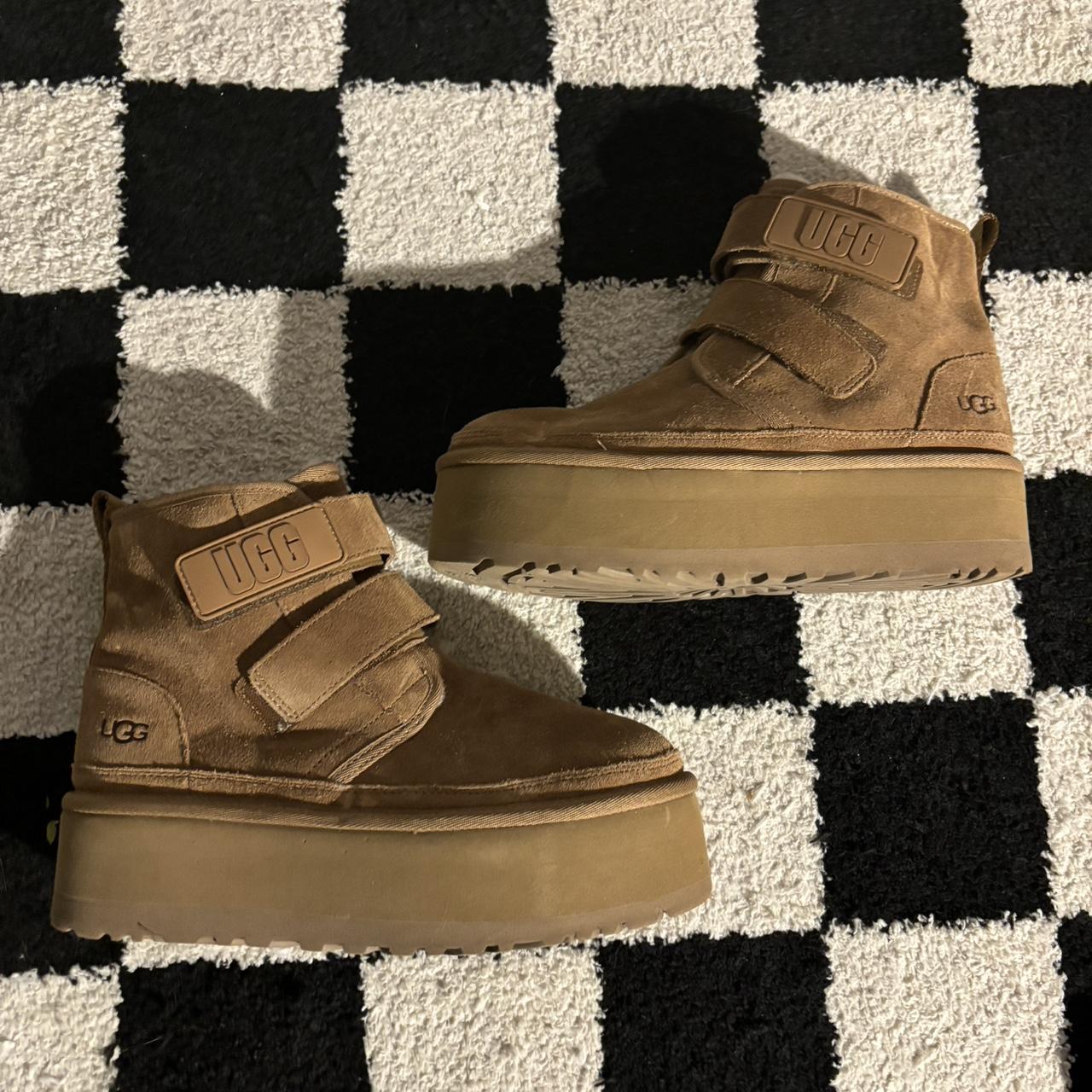 Size 8 Platform Double Strap Uggs Barely worn -... - Depop