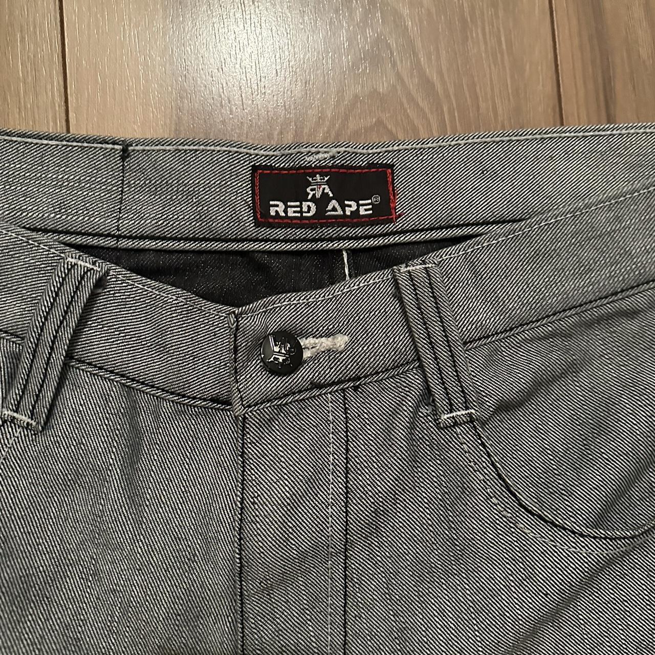 Red ape jeans crazy embroidery - Depop
