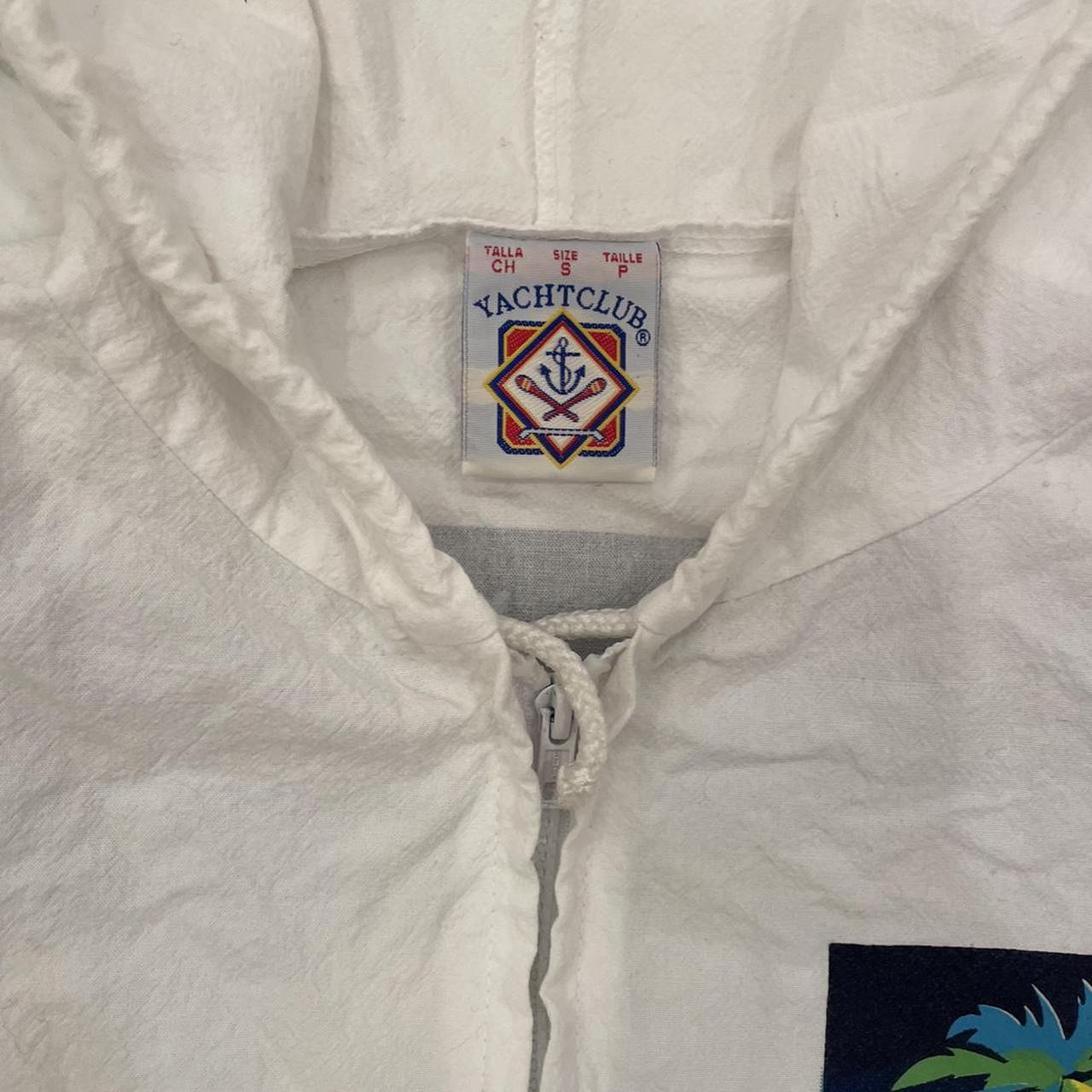 90s yacht club graphic sailors jacket, men’s small... | Depop