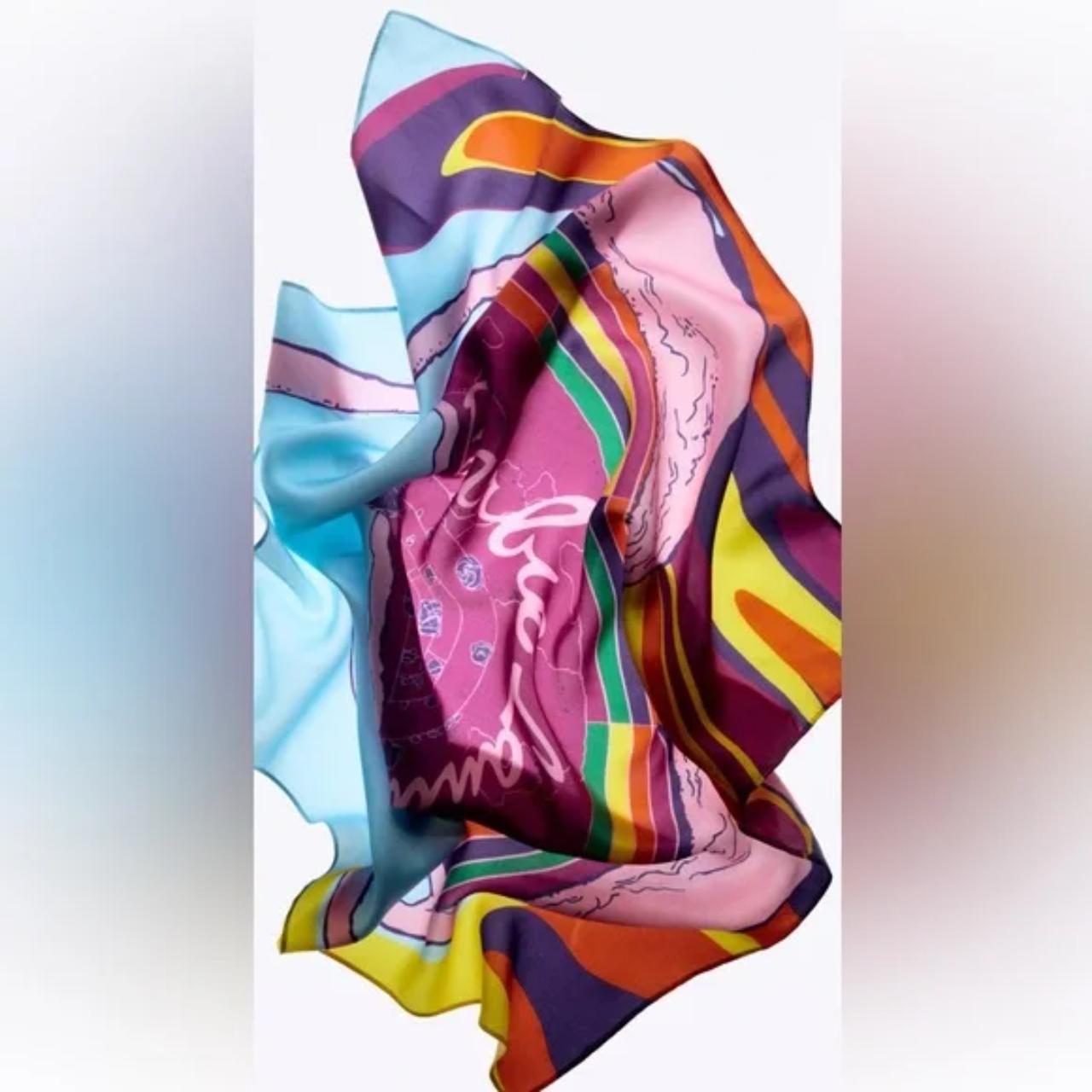 Barbie Silk Print Scarf Barbie special collection... - Depop