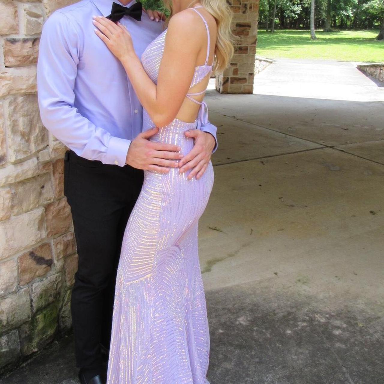 Windsor purple sequin mermaid dress -worn... - Depop