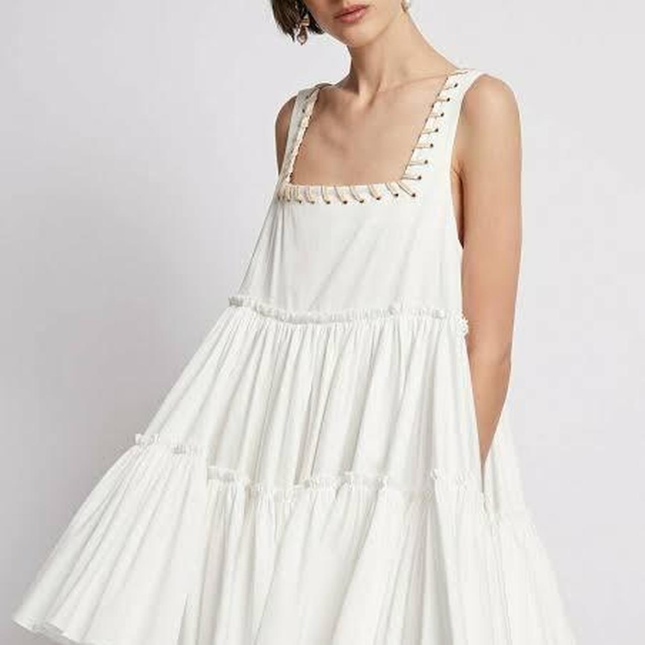 - Aje hushed mini dress in white -can fit an 8-12.... - Depop