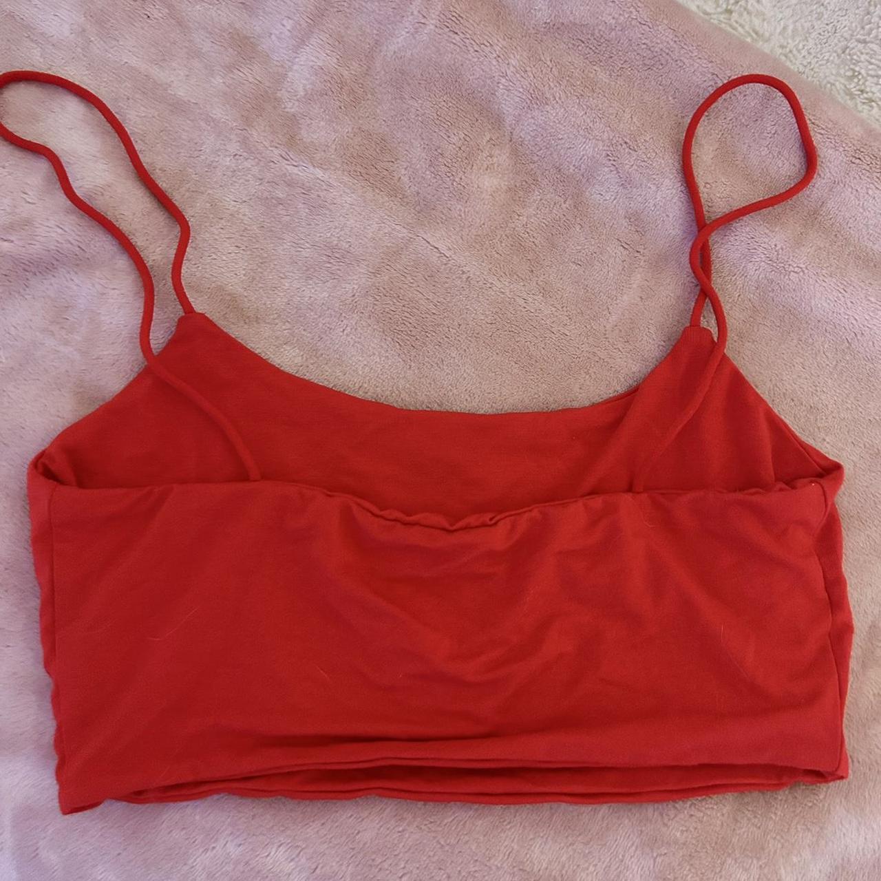 Red shein crop top Never worn before, too big on... - Depop
