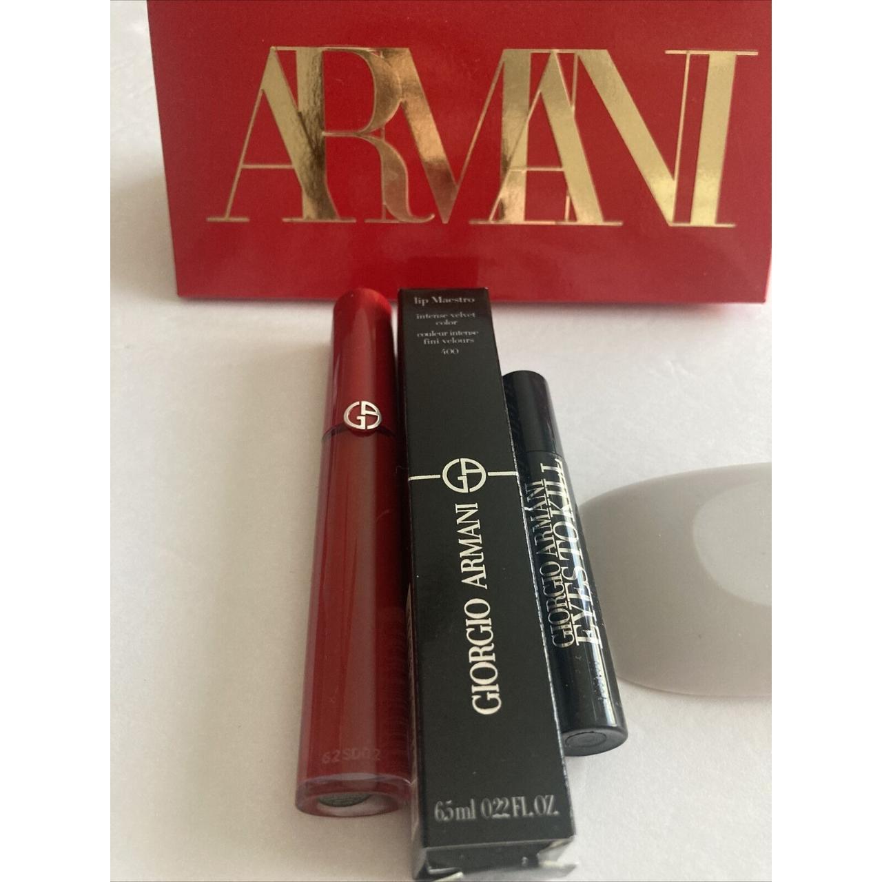 Giorgio Armani Lip Maestro Intense Velvet Color RED... - Depop