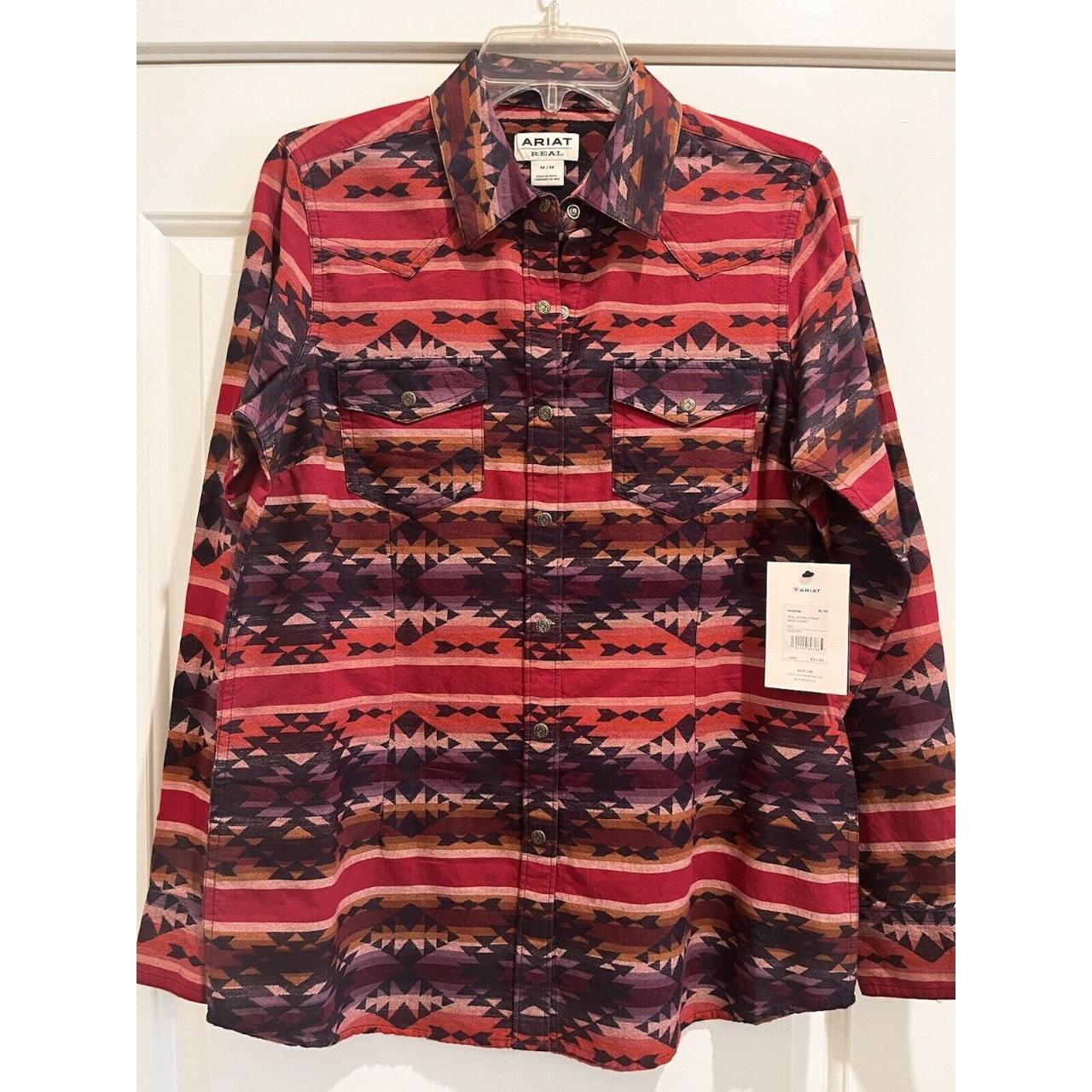 Ariat® Ladies REAL Sedona Serape Shirt Navajo Tribal... - Depop