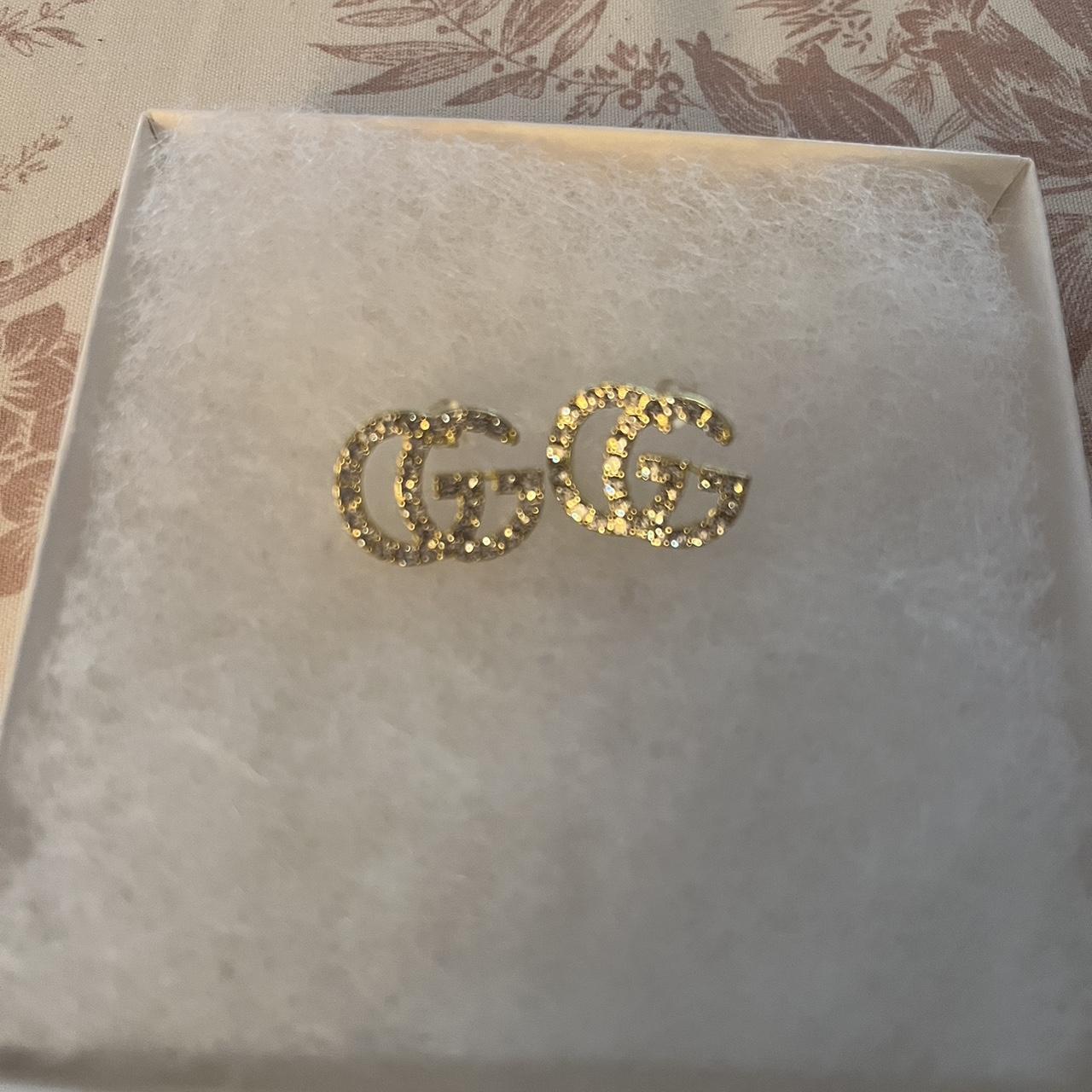 Gold GG earrings - Depop