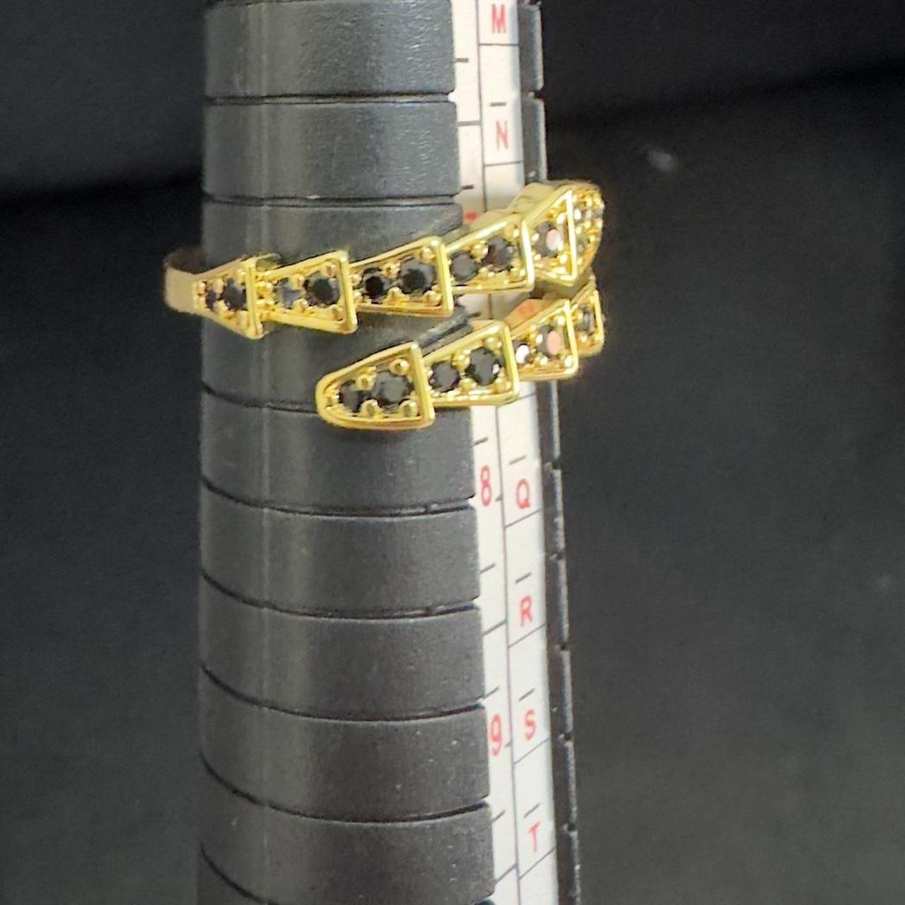 Non Tarnish Gold Tone Adjustable Serpent Ring - Depop