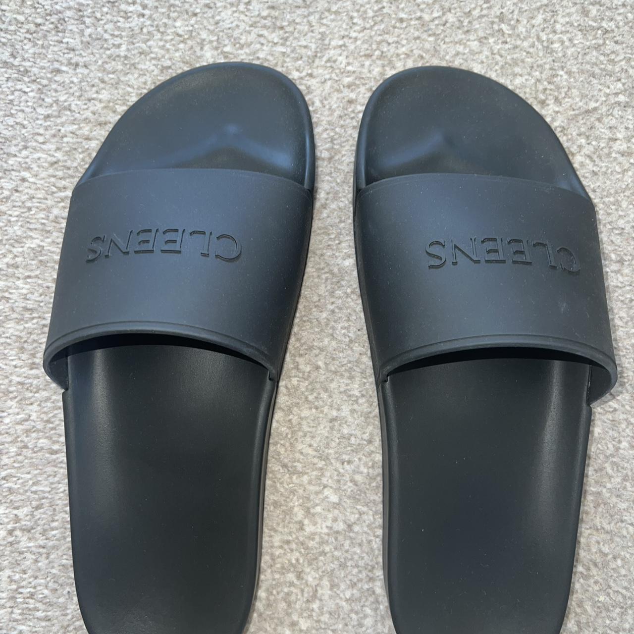 Black Cleens sliders, brand new, never worn. - Depop