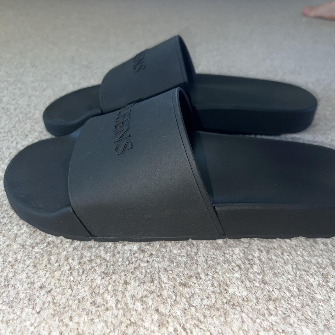 Black Cleens sliders, brand new, never worn. - Depop