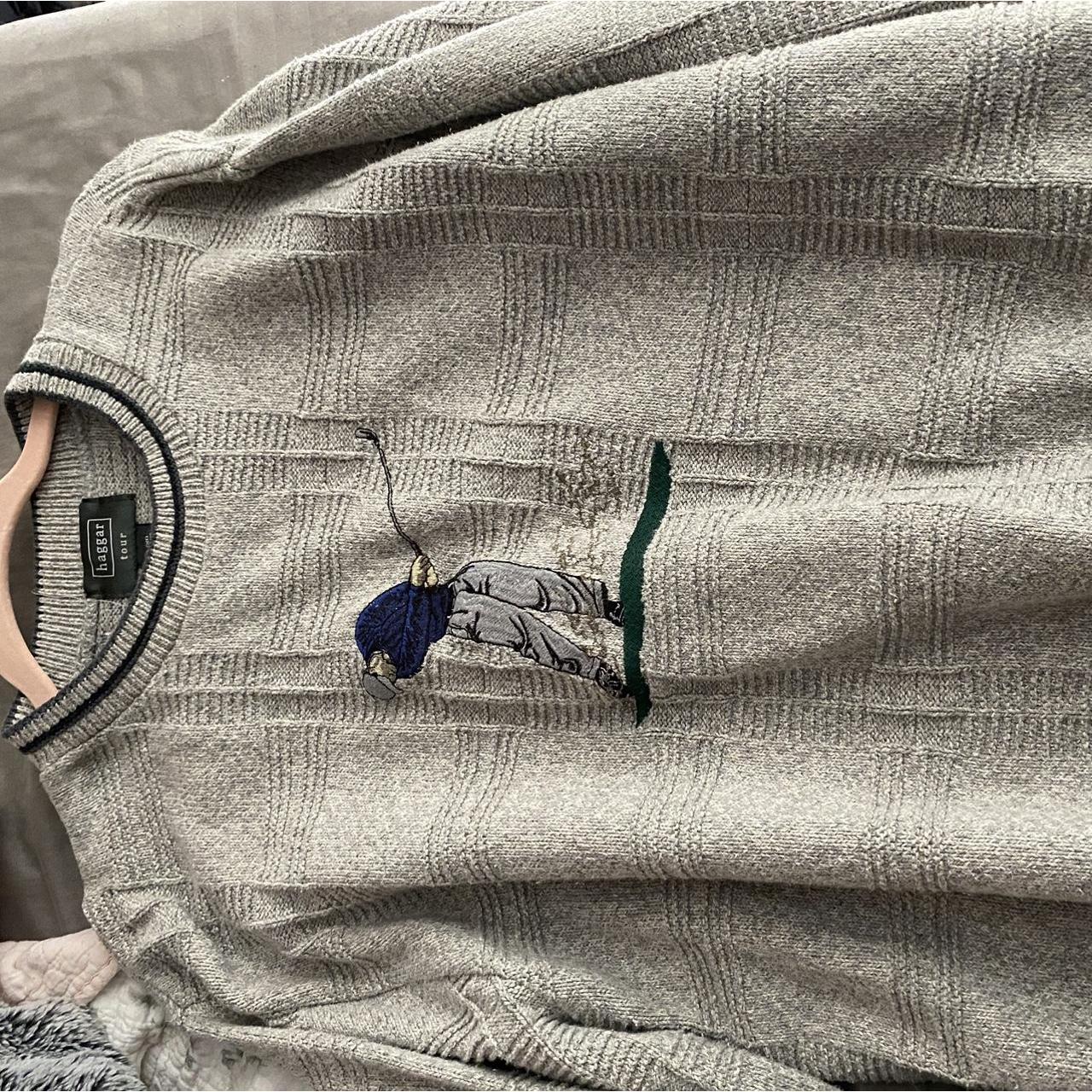 vintage haggar tour sweater used lightly, no... - Depop