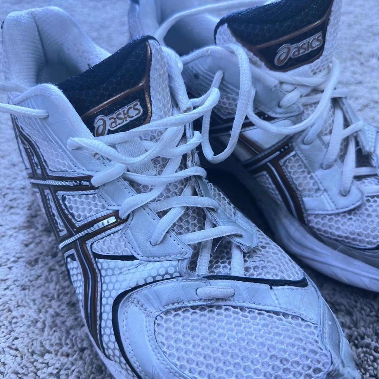 ASICS Gel Kayano 15 vintage shoes white and light brown | Depop