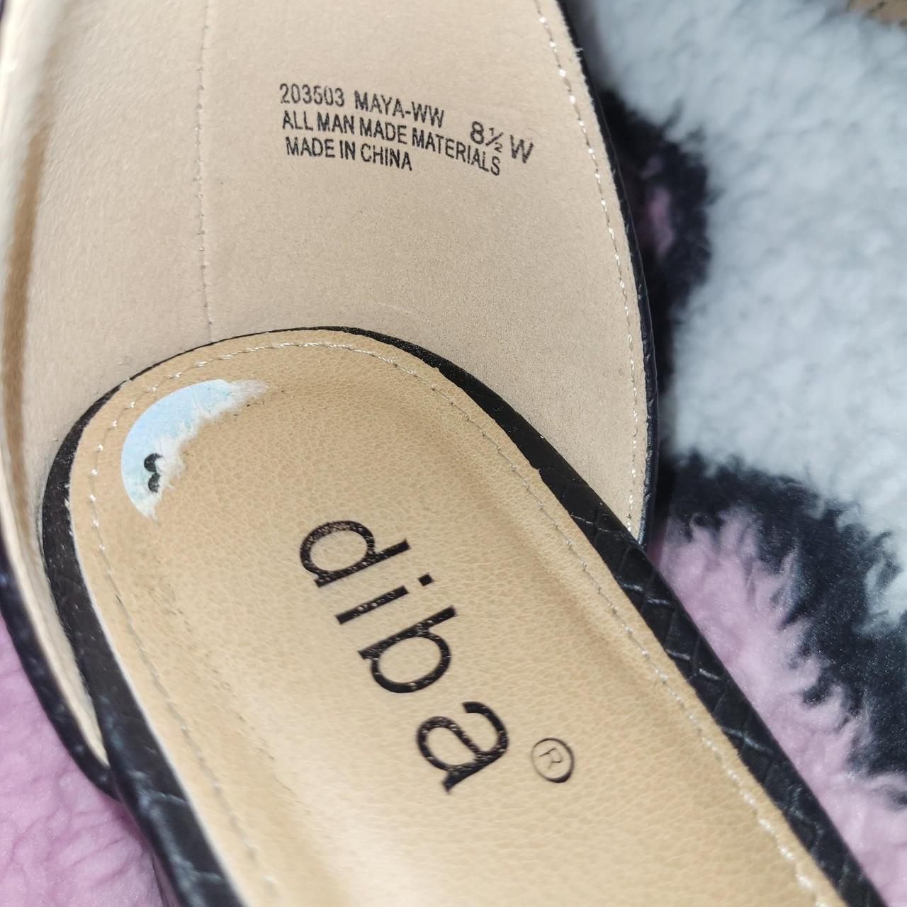 diba heels black fake leather small heels - Depop