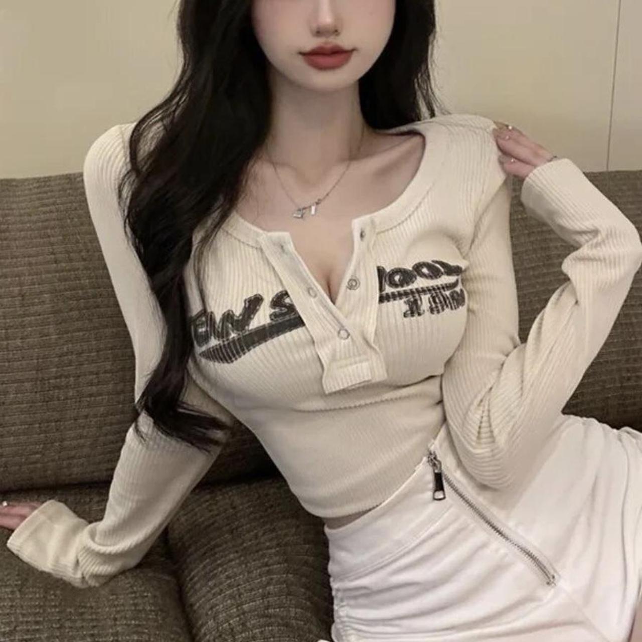 y2k long sleeve shirt ️pls msg before purchasing ️ - Depop