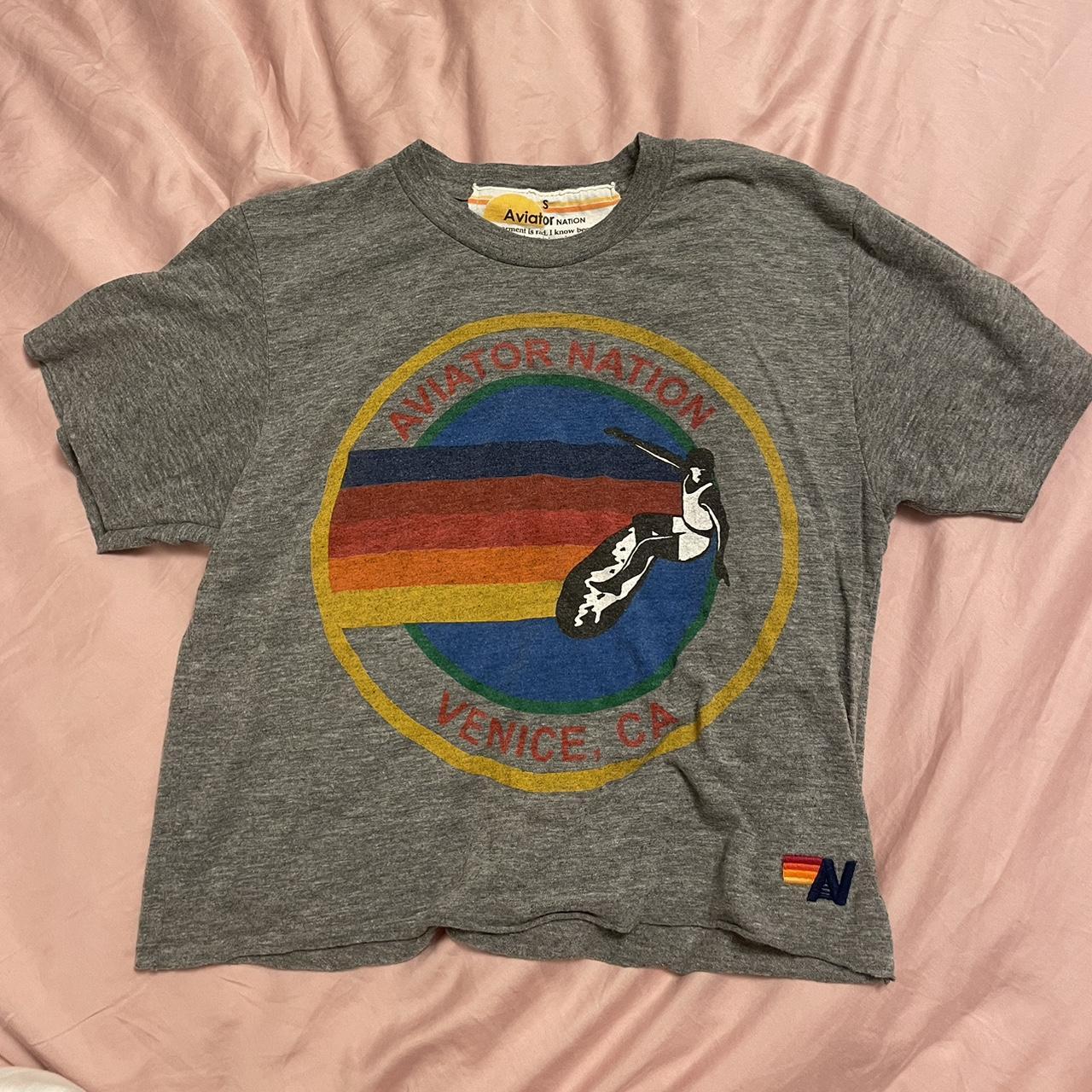AVIATOR NATION t shirt size small. Very good condition. - Depop