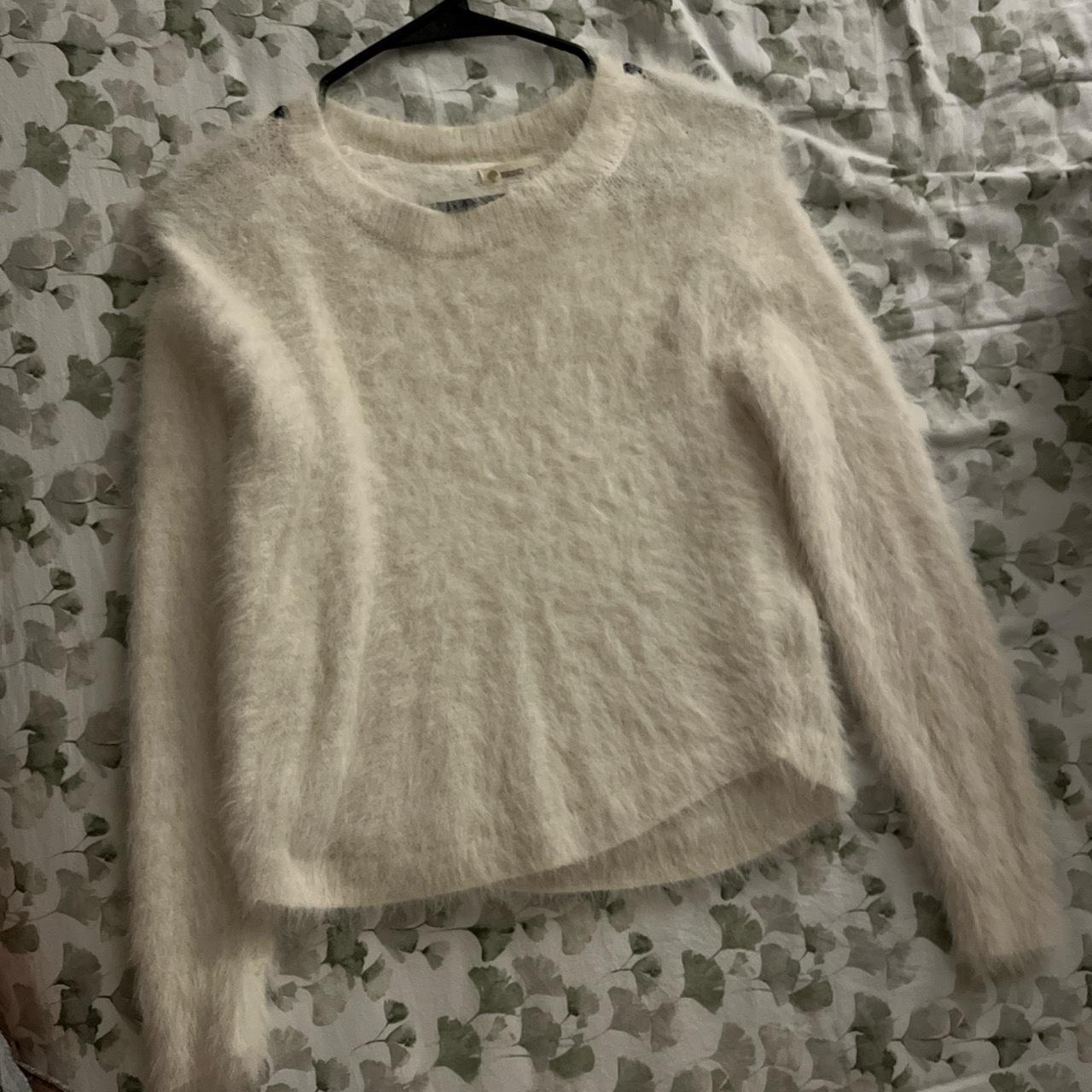 Really soft and fuzzy white sweater, perfect for... - Depop