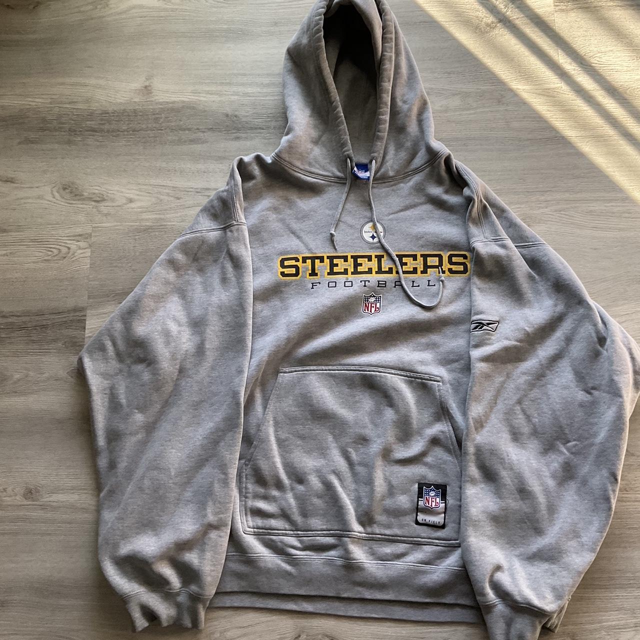 Steelers X reebok vintage Hoodie Size:... - Depop