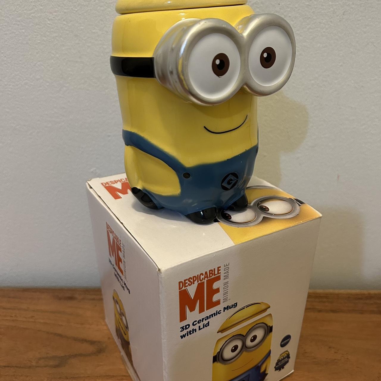 Minion Made 3D Ceramic Mug with Lid - Depop