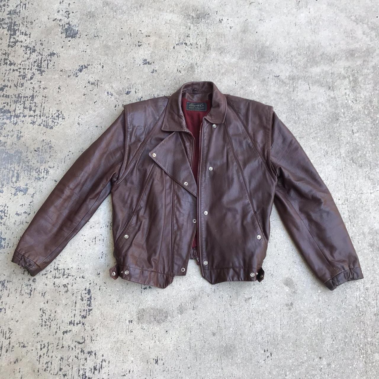 Vintage 70s punk rock and roll leather jacket Size... - Depop