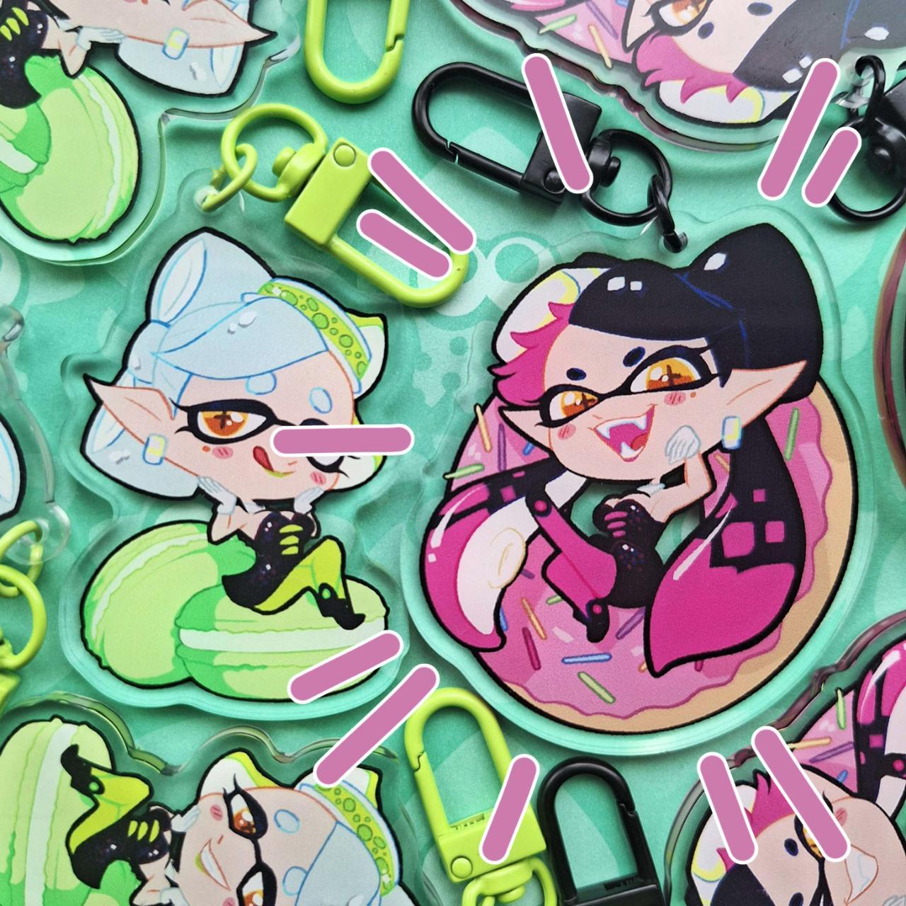 Splatoon 2.5" acrylic keychain of CALLIE with a... | Depop