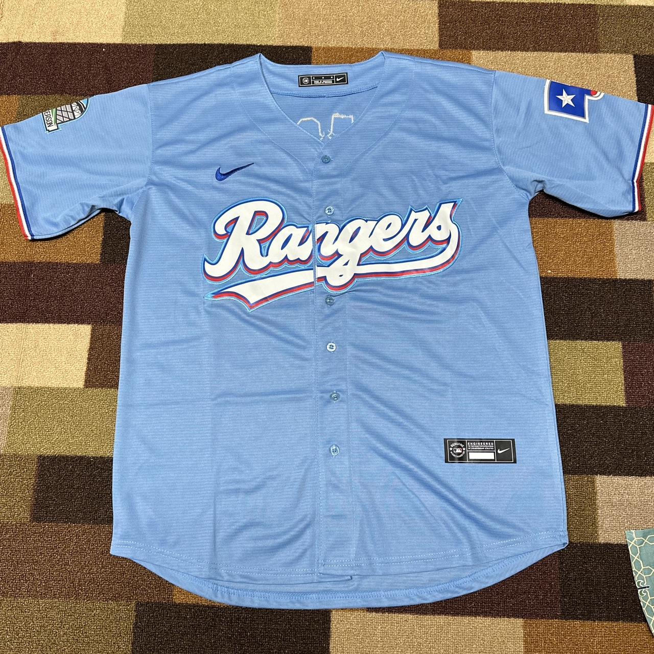 Corey Seager Baby Blue Texas Rangers Baseball... - Depop