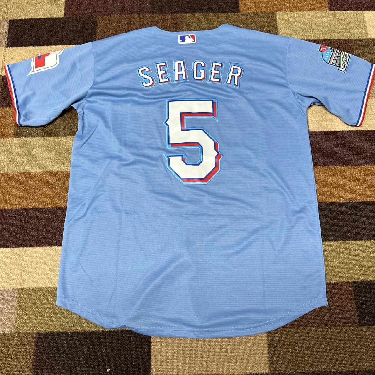 Corey Seager Baby Blue Texas Rangers Baseball... - Depop