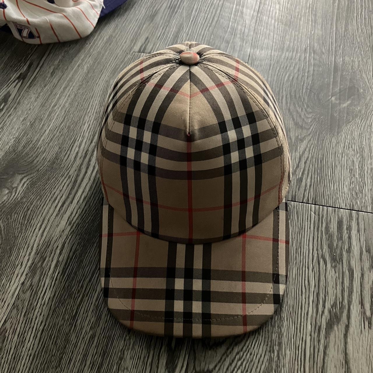 Burberry Vintage Check Cotton Baseball Cap Nova... - Depop