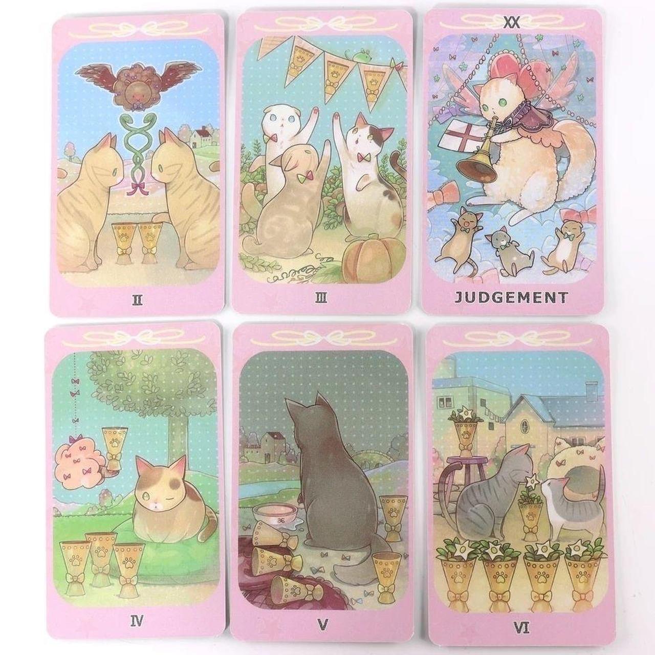 very very cute Cat Tarot Cards Dreaming Cat - Depop