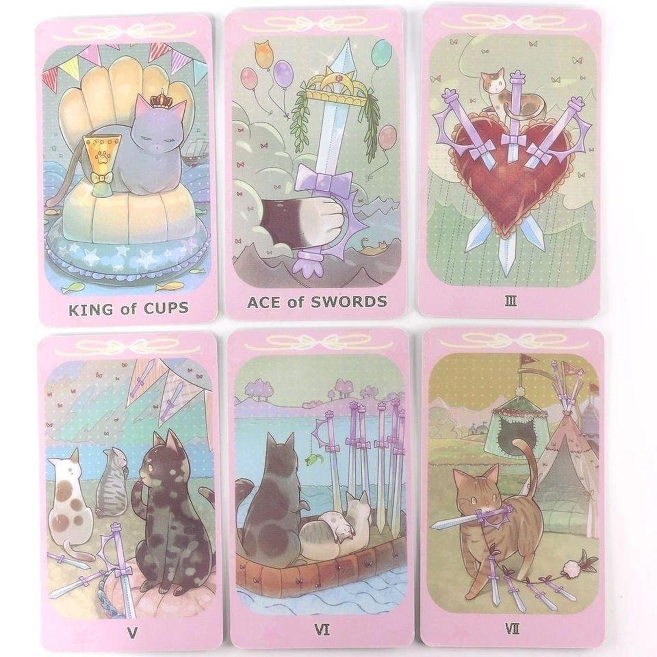 very very cute Cat Tarot Cards Dreaming Cat - Depop