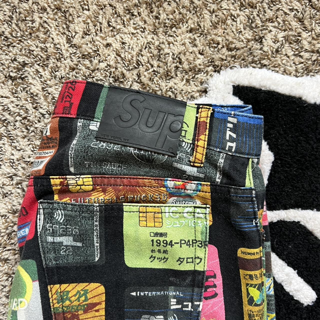 supreme credit card pants strait leg worn like 3 times - Depop