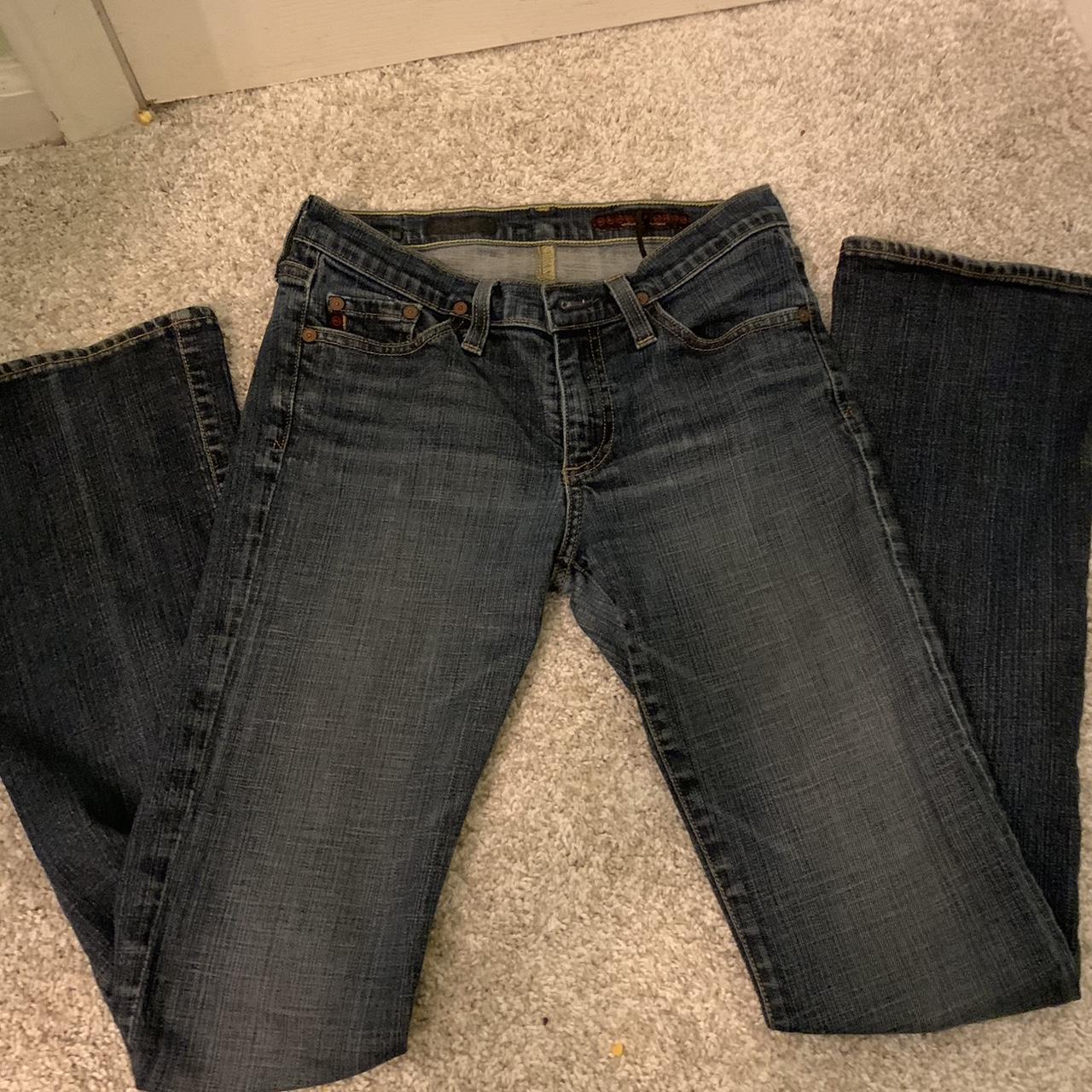 ag brand bootcut low rise jeans im not sure of the... - Depop