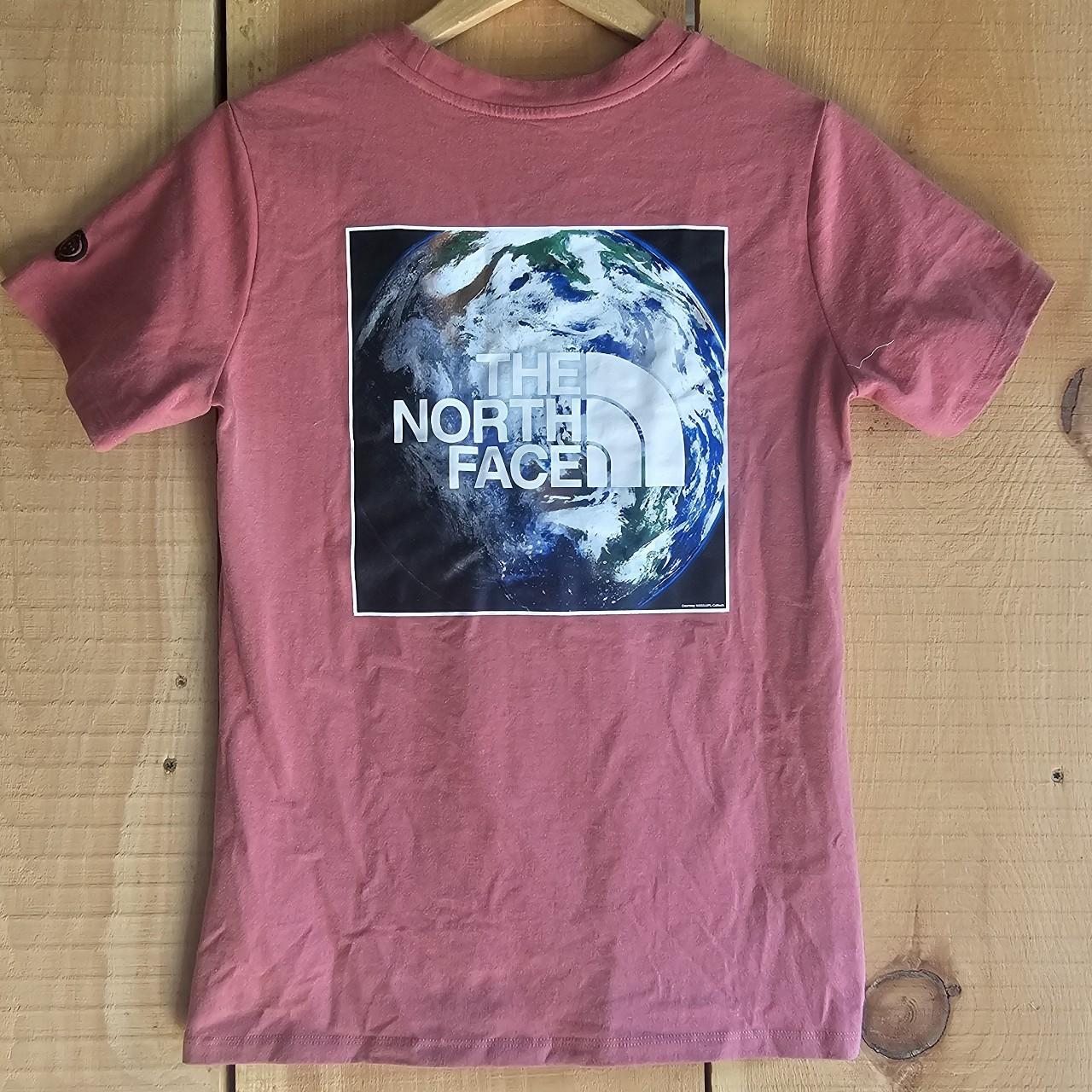 The North Face NASA Earth Space T-Shirt Cotal Pink... - Depop
