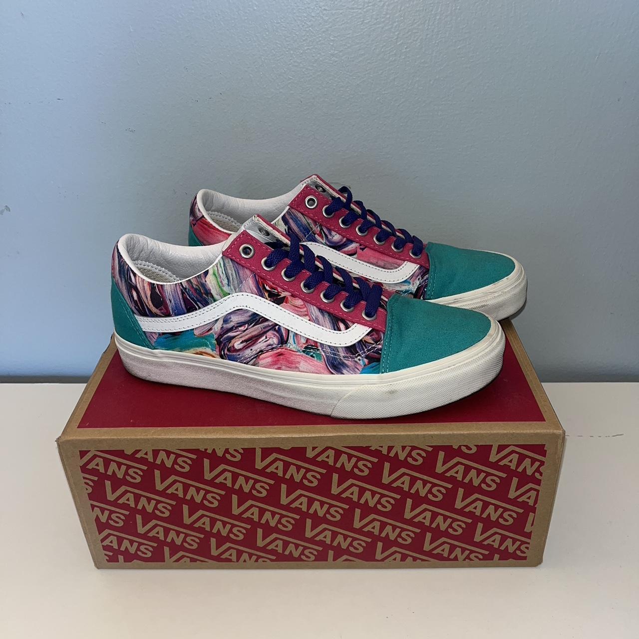 Custom made Vans! Super colorful, worn twice! They... - Depop