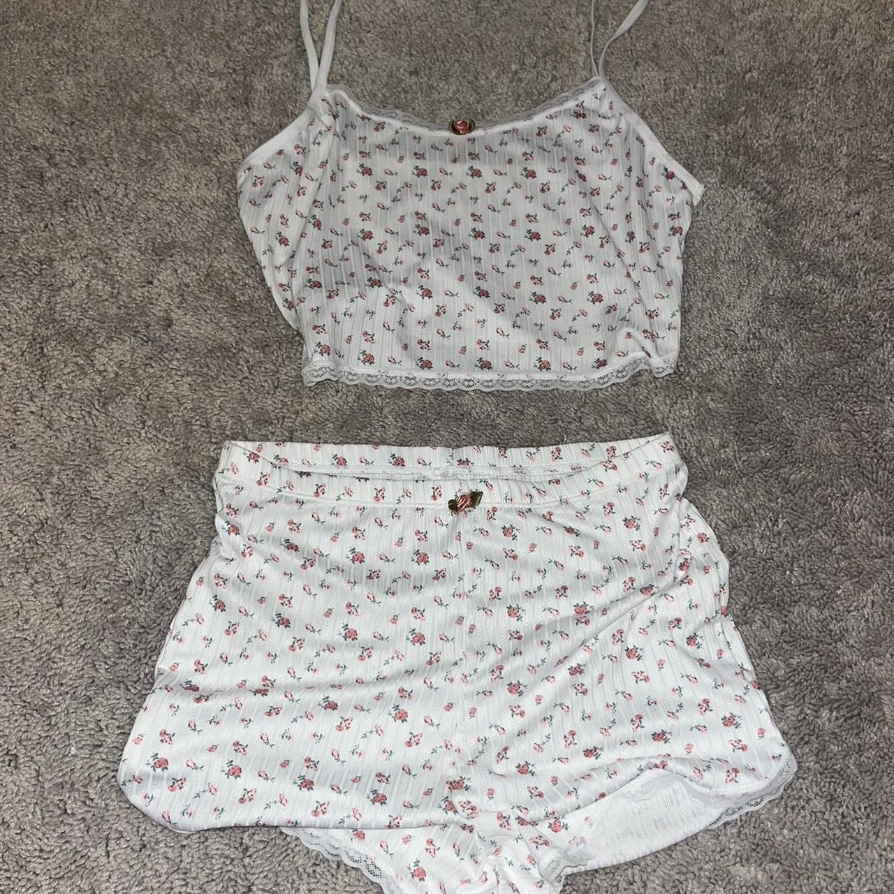 cute matching pj set -size... - Depop