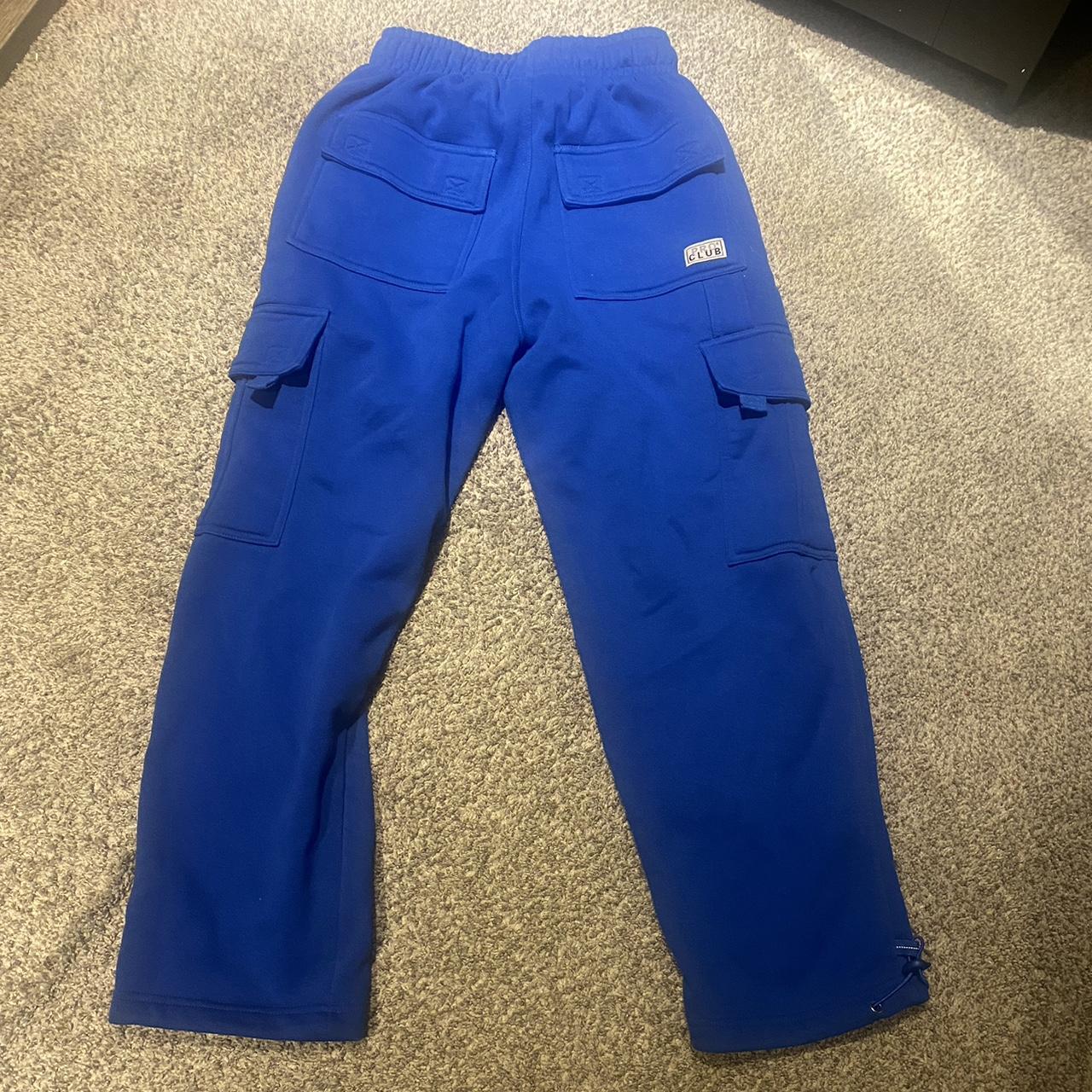 blue pro club sweats wore once. need gone - Depop