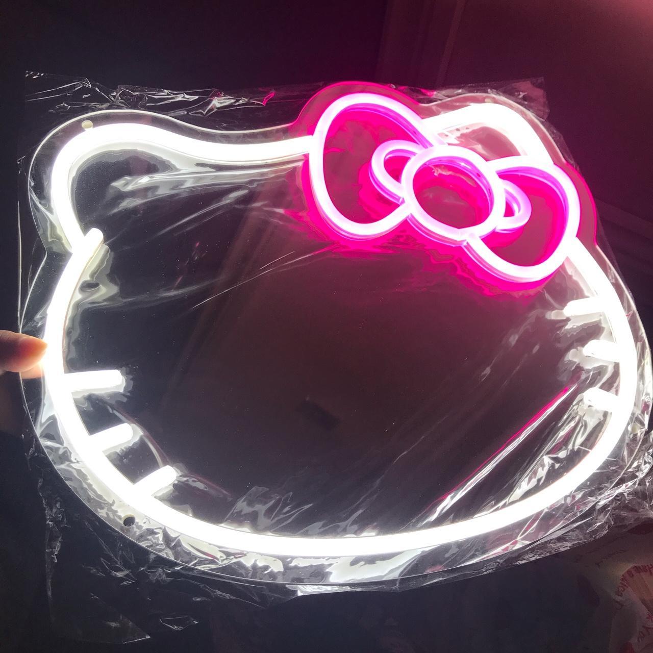 Sanrio hello kitty wall mirror led #hello kitty... - Depop