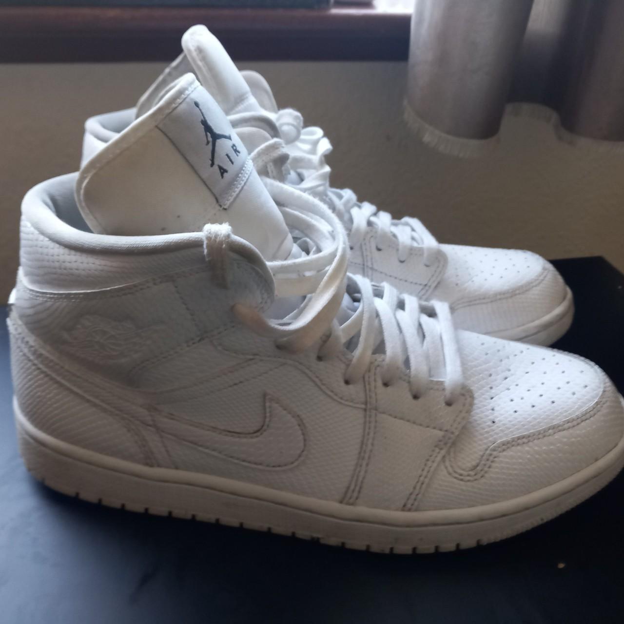Full white authentic jordan 1s Amazing condition... - Depop