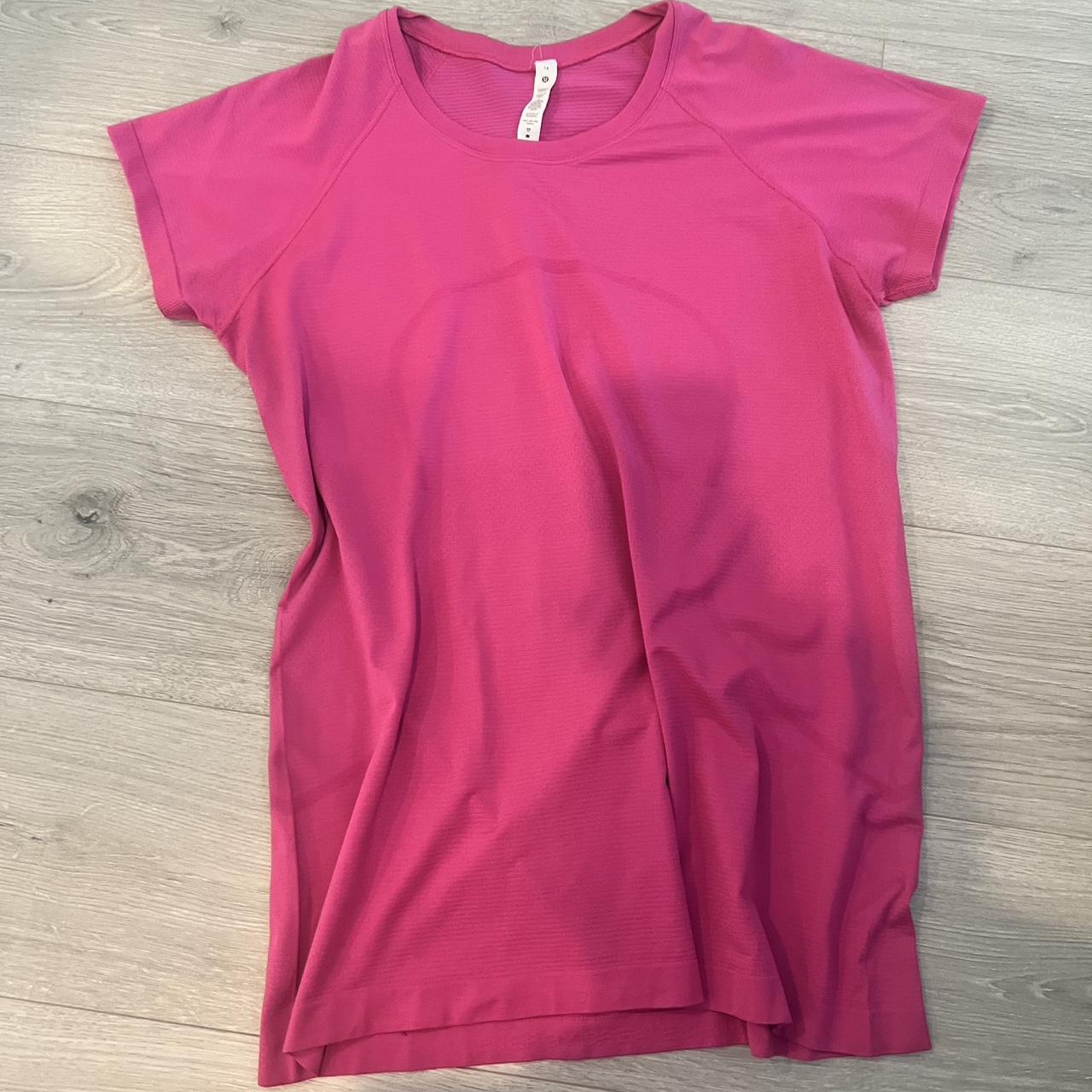 lululemon sonic pink swiftly tech!! -size 14 -only... | Depop