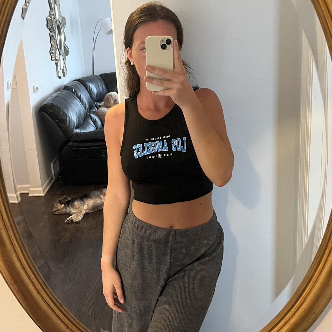 Graphic muscle tank, from Shein, lightly worn, good... - Depop