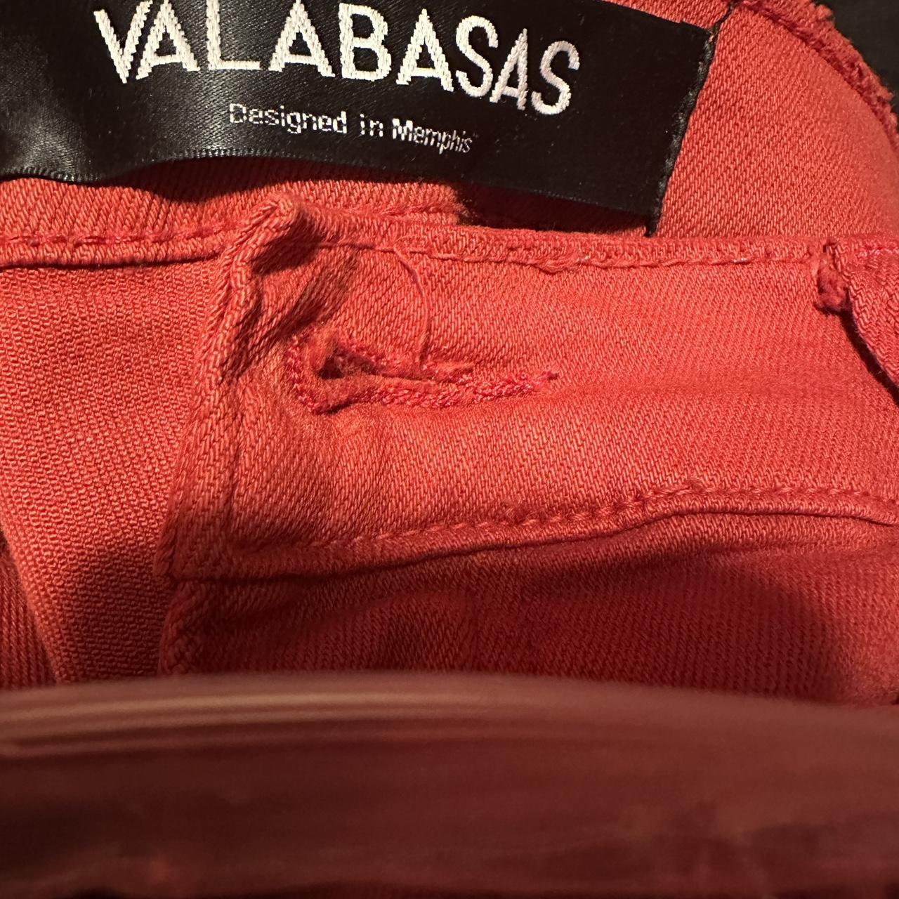 Size 32 Valabasas red stack pants (chains included) - Depop