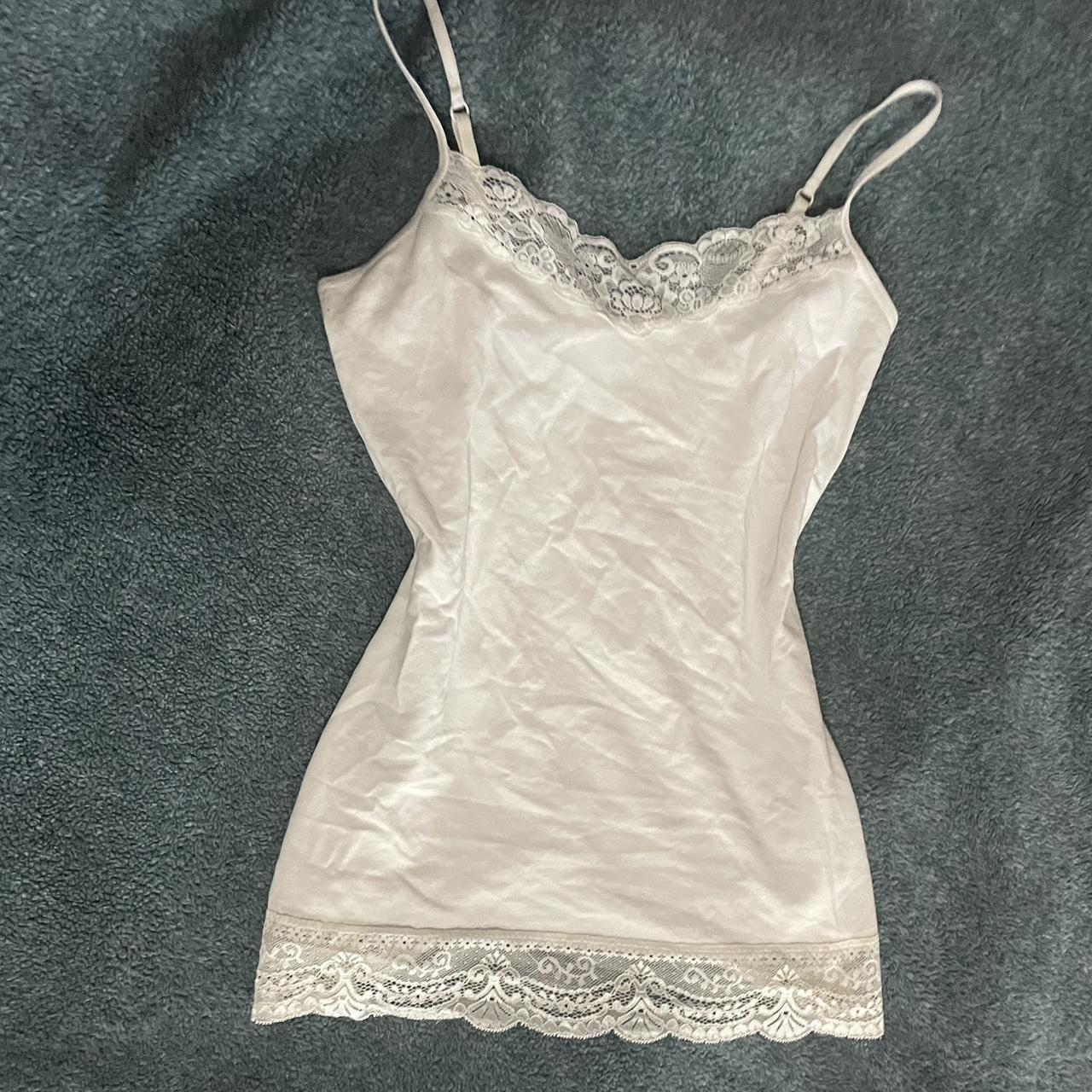 🤍 small Express white lace tank top/cami 🤍 #lace... - Depop