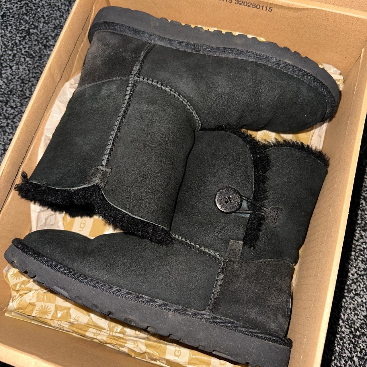 Genuine UGG bailey button BLACK boots. SIZE 2 but... - Depop