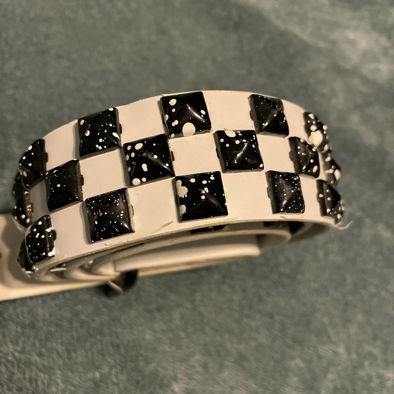 Hand made Tie-Dye Checkered Belt - Depop