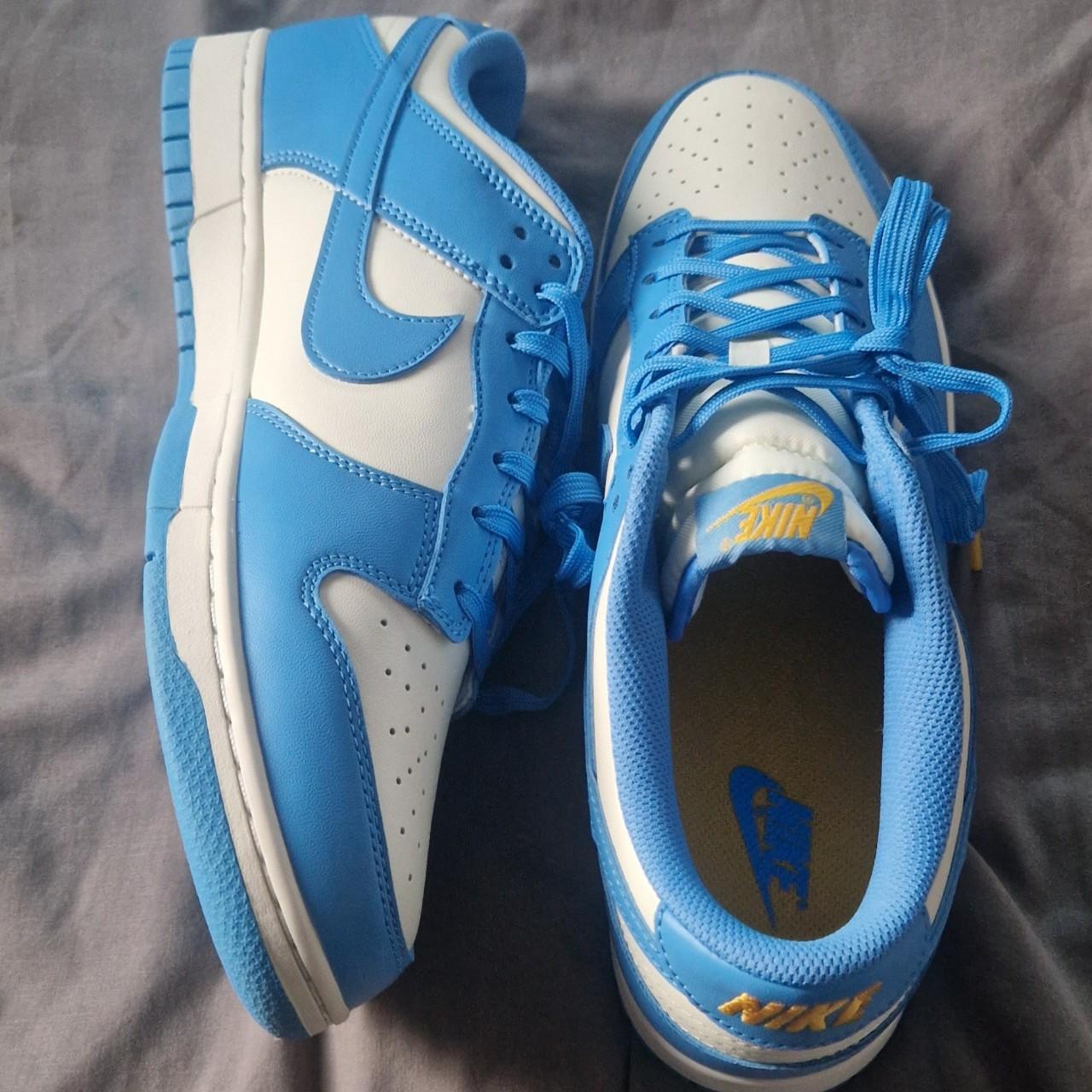 Blue and yellow dunks Never worn - Depop