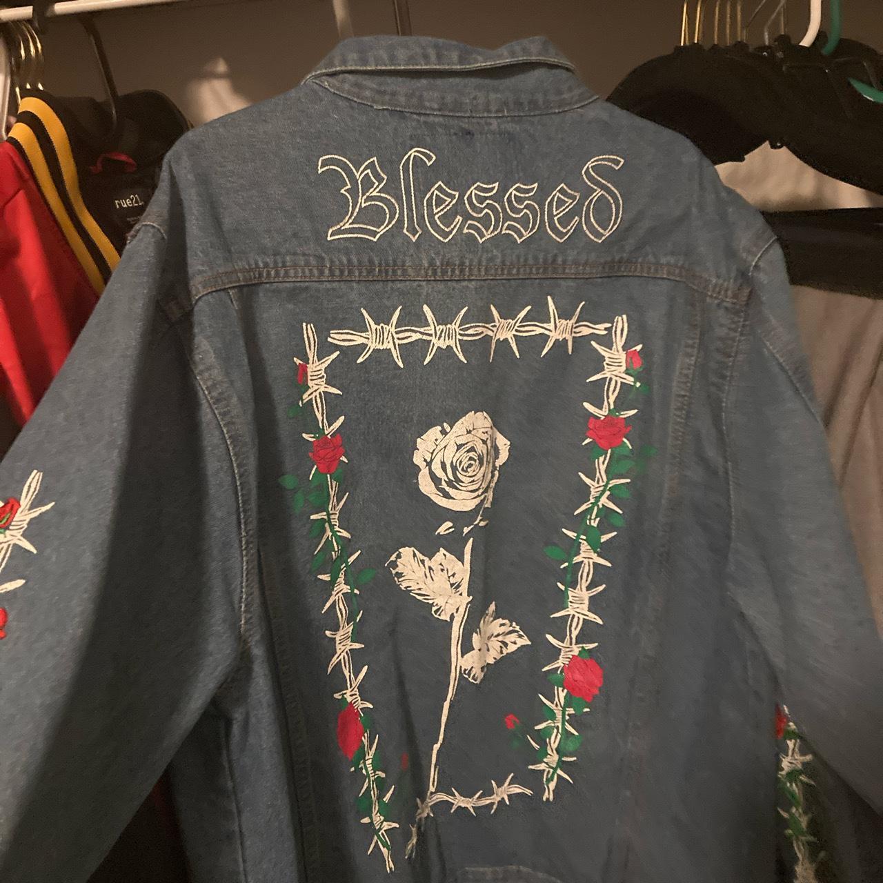 Rose Denim Jacket #Blessed #Denim #Rose - Depop