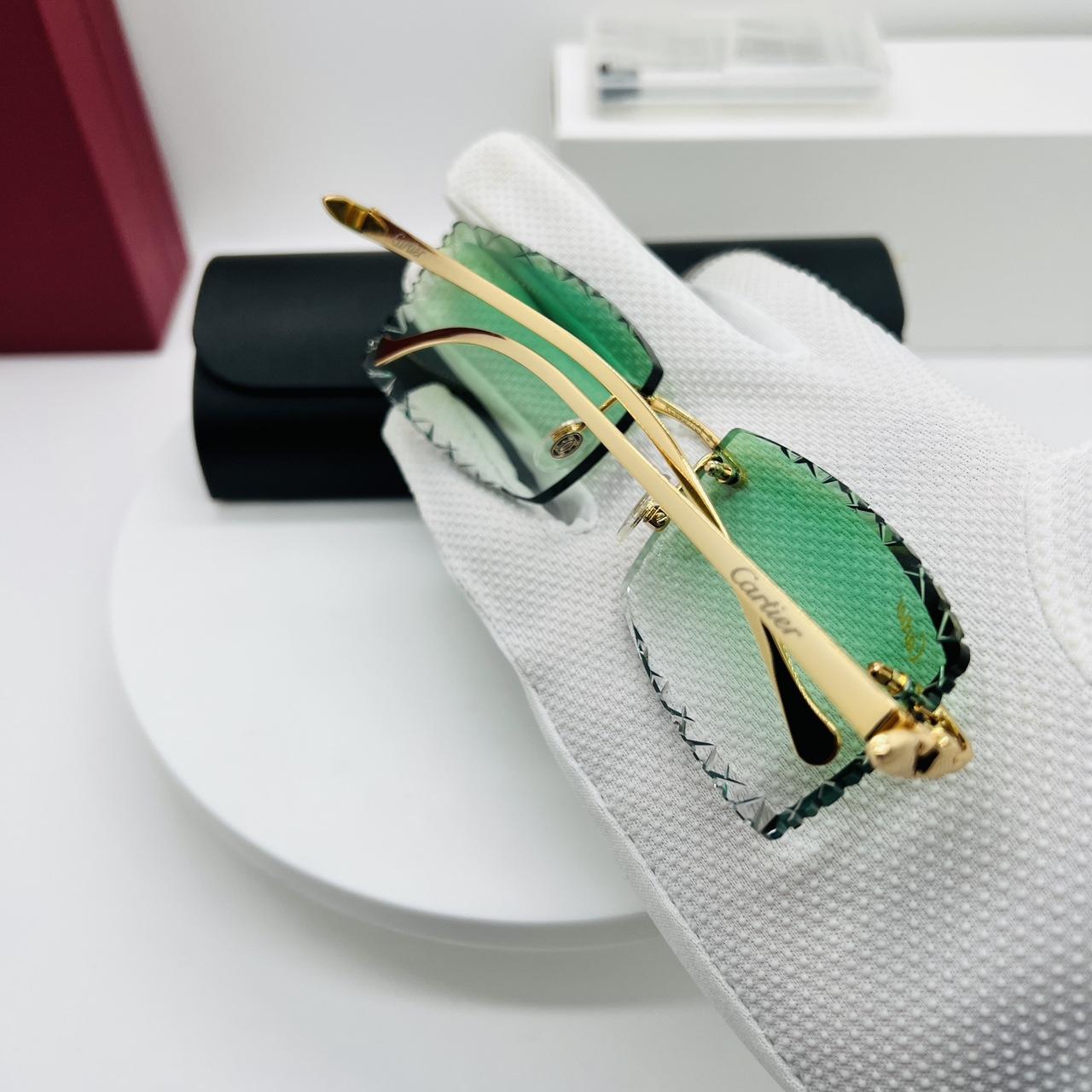Cartier Panther Sunglasses Diamond Cut Lenses Green😮💨 Depop