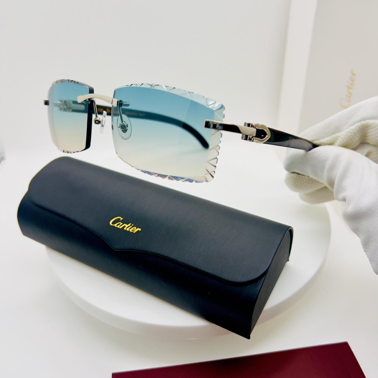 Black Buff horns sunglasses Cartier CT Serial number... - Depop